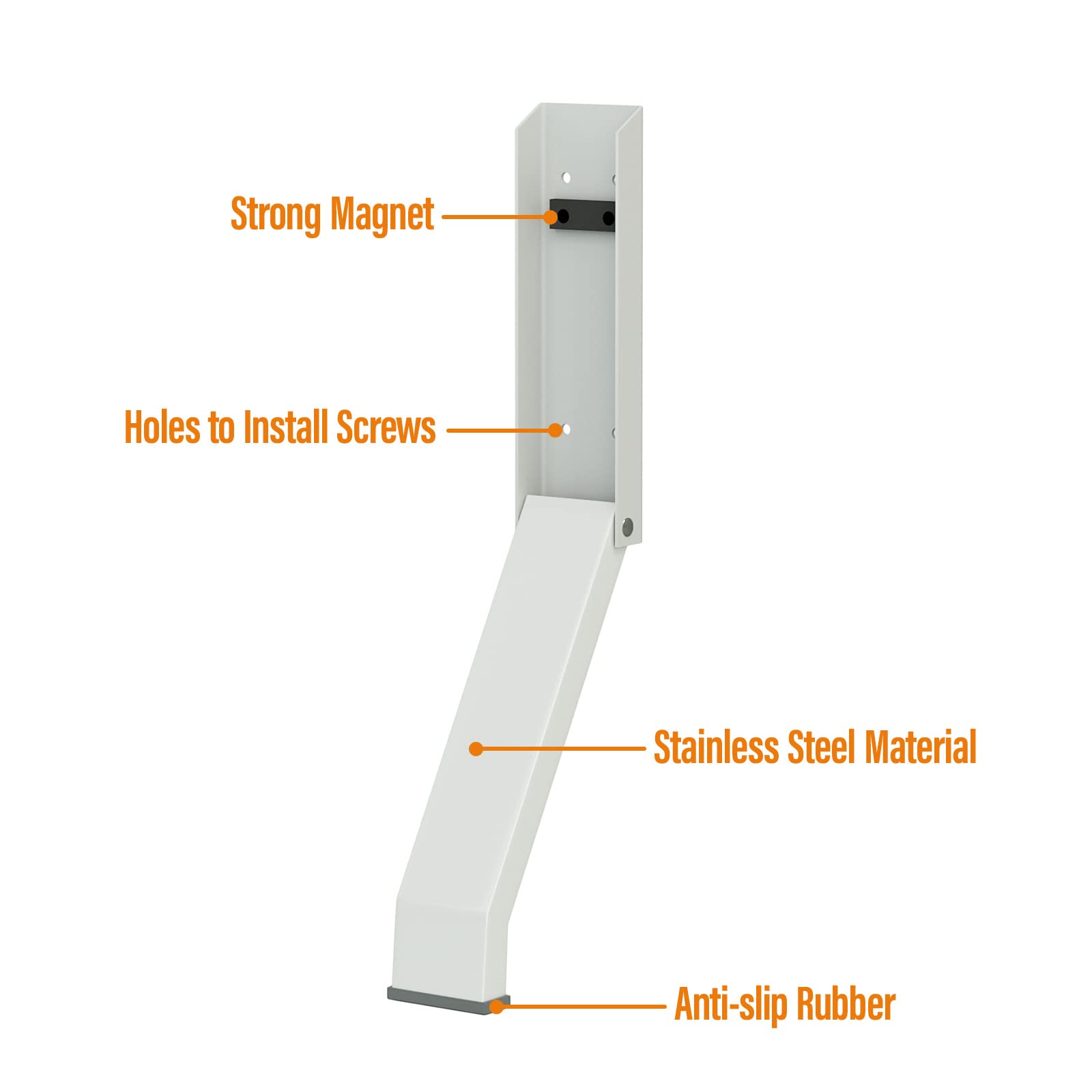 Aglaiprty Door Stopper, Door Holder, No Drilling Door Stoppers, Easy Pedal Kick Down Door Stop(White x 1 Pack)