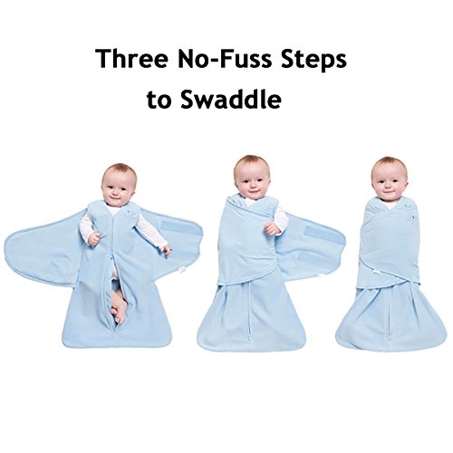 HALO 100% Cotton Sleepsack Swaddle, 3-Way Adjustable Wearable Blanket, TOG 1.5, Grey Birds, Small, 3-6 Months