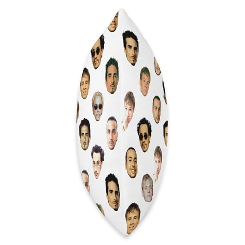 Backstreet Boys Official Backstreet Boys โ Repeated Faces White Throw Pillow, 18x18, Multicolor