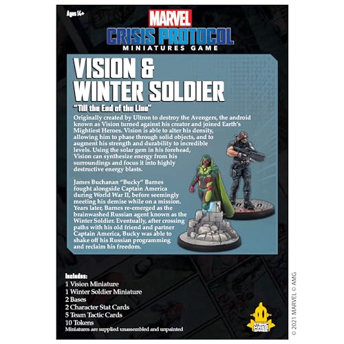 Atomic Mass Marvel Crisis Protocol: Vision & Winter Soldier Chara, Multicolor