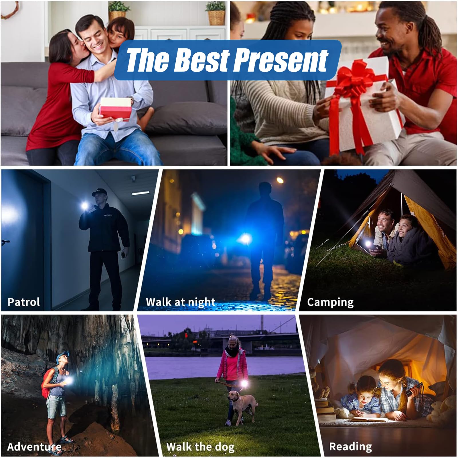 Alifa LED Flashlight Rechargeable High Lumens, 120000 Lumens Super Bright Tactical Flashlights, Xhp70.2 Zoomable Waterproof Flash Light 5 Modes for Camping, Home, Outdoor, Emergencies