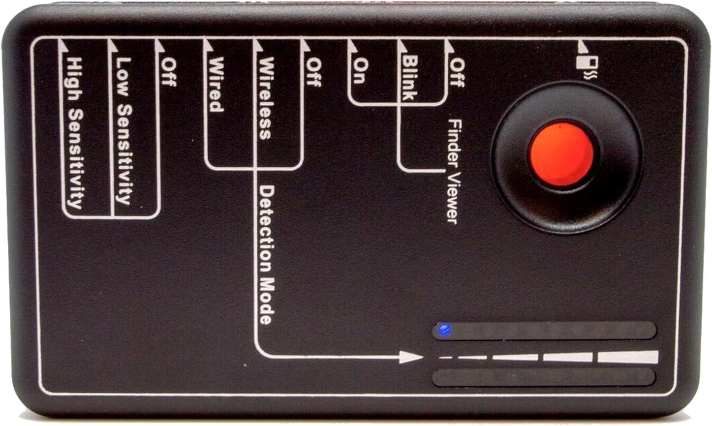 KJB RD-30 LawMate Pocket RF Detector, 3 Modes of Detections, Quickly Finds Hidden Cameras Using The Hidden Camrea Lens Finder, Can Detected Wired Cameras, Low and High Sensitivity