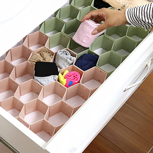 Na.c health Drawer Divider Organizer, Adjustable Honeycomb Underwear Socks Storage Organizer,Dresser Ties Clothes Closet Organizer 8pcs (white)