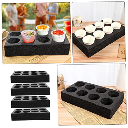 4pcs Milk Tea Cup Holder Disposable Cup Disposable Trays Coffee Tray Beverage Carrier Take Out Drink Carrier Drink Takeout Holder Outdoor Cup Trays Takeout Coffee Cup re-usable
