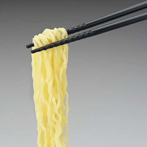 Akebono PM-376 Tornado Chopsticks, Black, 8.3 inches (21 cm), Made in Japan, Commercial Supplies, Grooves on the Tip, Non-Slip, Grip