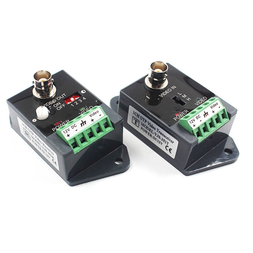 Merryshop Active Video balun UTP Video Transceiver with HD-CVI-TVI-AHD-CVBS Effective Distance 1800M