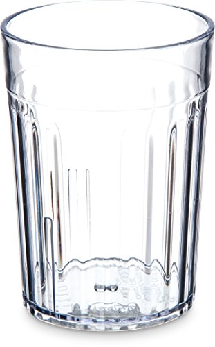 Carlisle FoodService Products Plastic Bistro Tumbler, 10 Ounces, Clear
