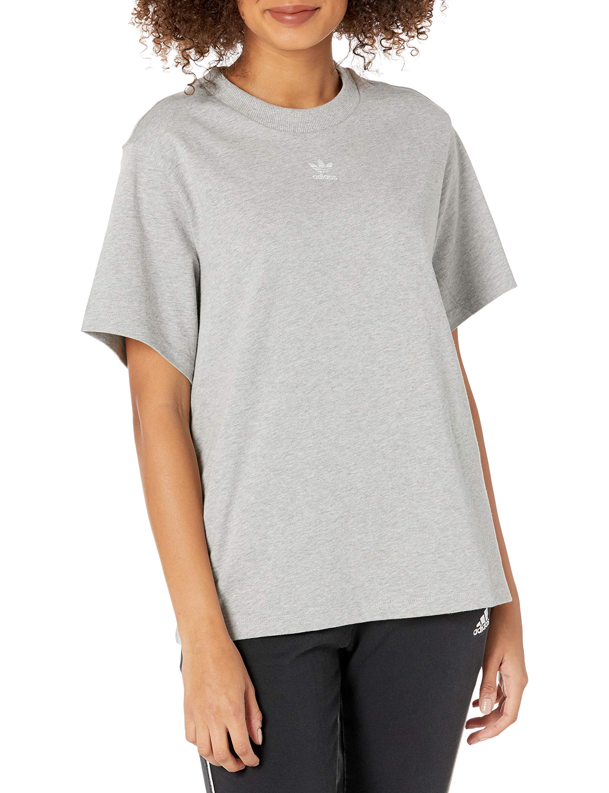 adidas Originals Women's T-Shirt, Medium Grey Heather, 2XS