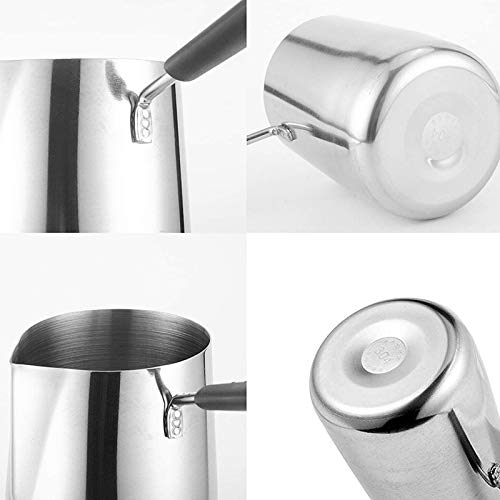 Perezy Steel Butter and Coffee Warmer,Turkish Coffee Pot, Butter Melting Pot and Milk Pot with Spout -(350ML)