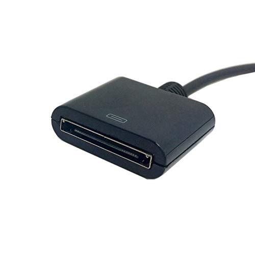 ShineBear Black & White Dock 30pin Female to USB 2.0 Female Data Charge Cable 10cm - (Cable Length: 10cm, Color: Black)