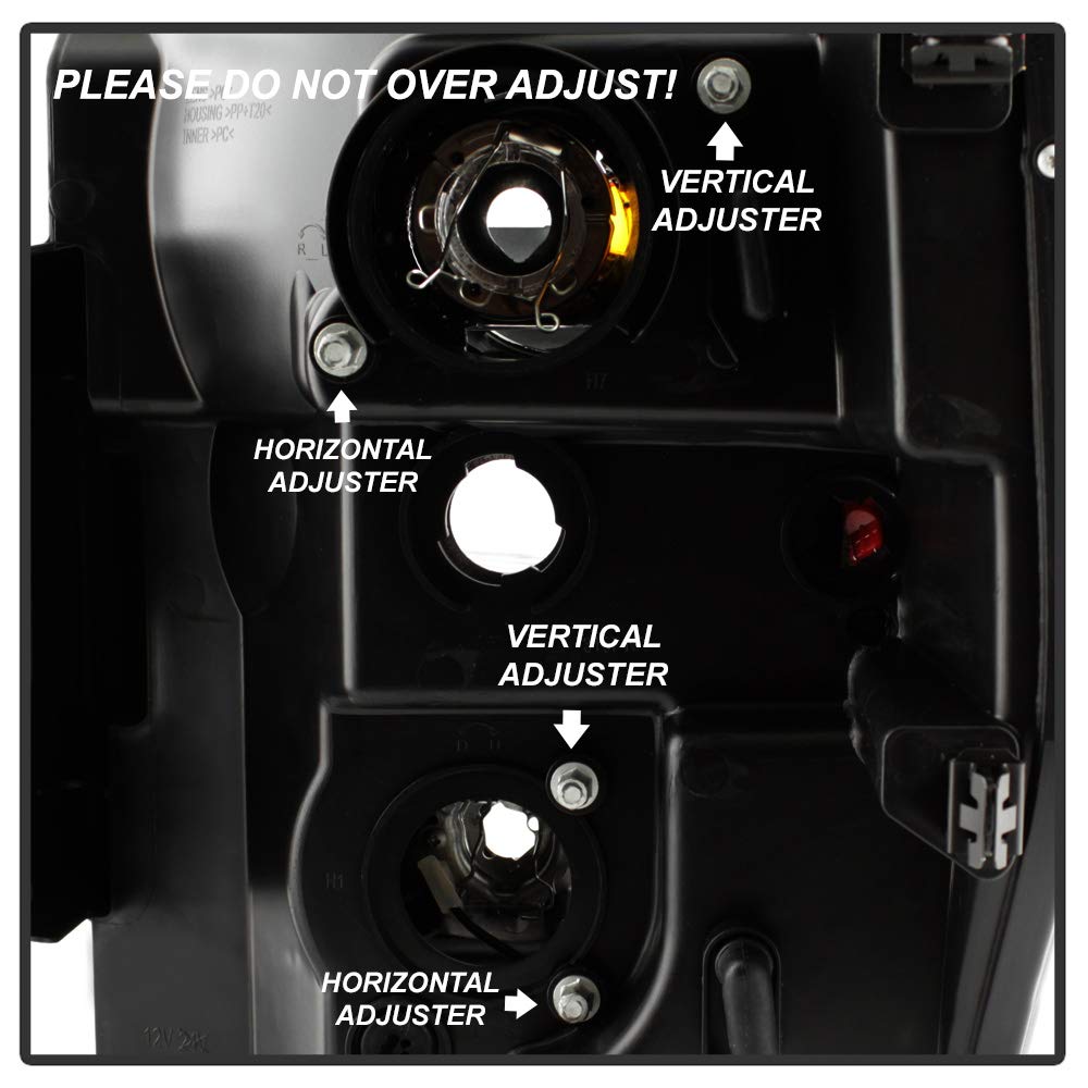 ACANII - For Black 2008 2009 2010 Ford F250 F350 Superduty Pickup LED Tube Projector Headlights Headlamps Set Left+Right