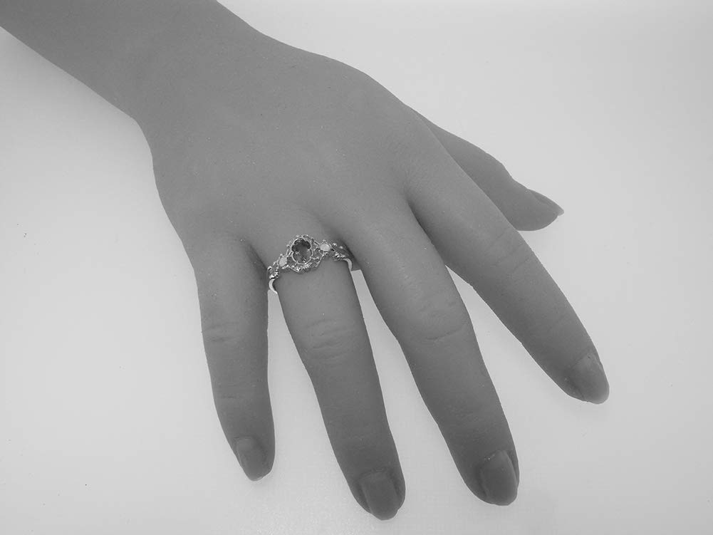 925 Sterling Silver Natural Ruby & Opal Womens Anniversary Ring - Size 7.5