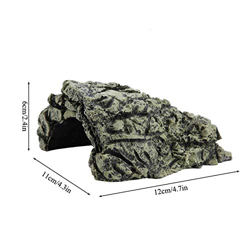 ciciglow Fish Hiding Cave Aquarium Turtle Reptile Basking Hide Habitat Shelter,Reptile Cave Huts Hideouts Place, for Aquarium Terrarium Decoration Ornament, High Simulation (Medium Turtle Cave)