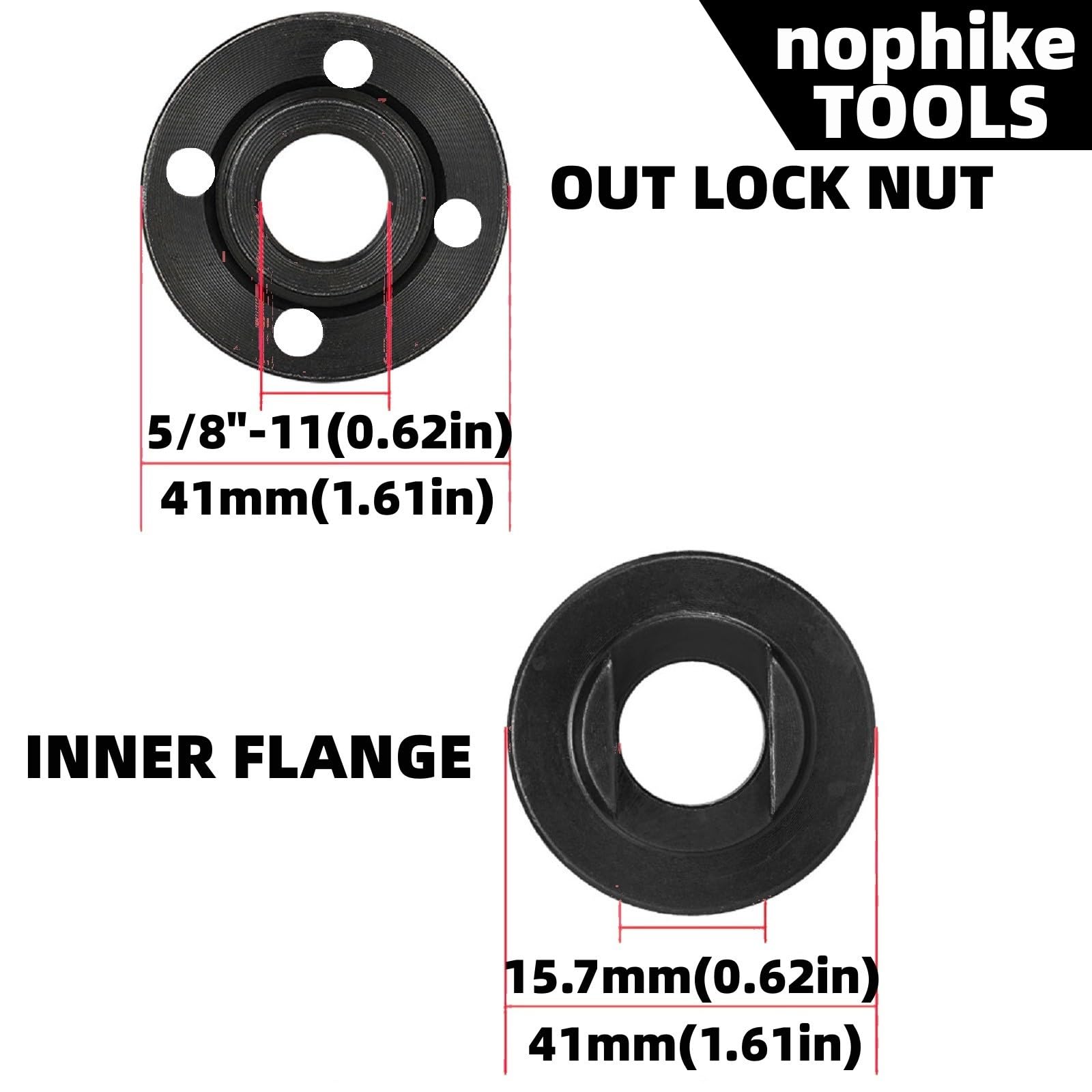 Angle Grinder Universal Adjustable Spanner(10-50mm) with 5/8"-11 Flange Nut，Compatible with Makita, Dewalt, Bosch, Hitachi, Milwaukee, Metabo and other brands