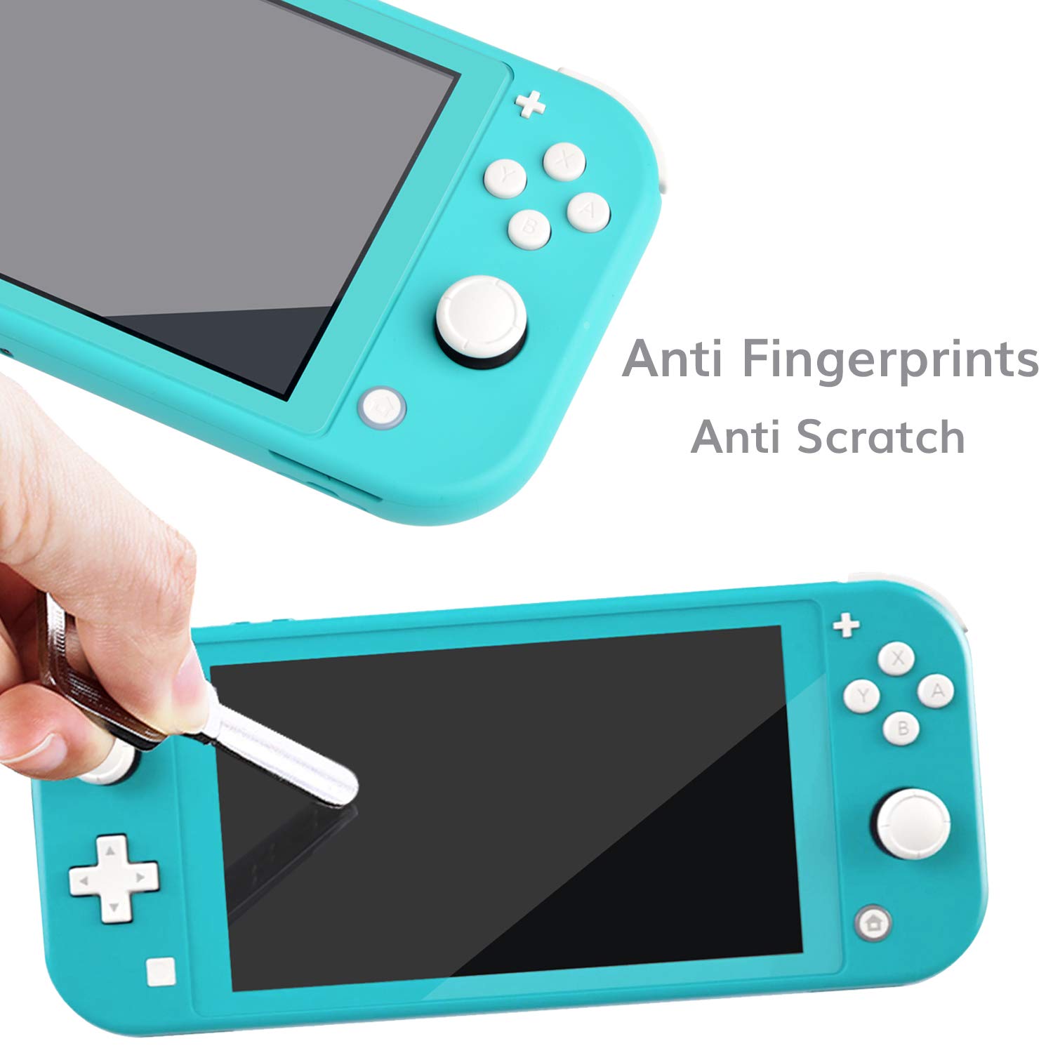 Accessories for Nintendo Switch Lite - 18 Pieces Accessories Bundle with Carry Case,Soft Pouch,TPU Cover,2 Tempered Glass Screen Protector,Thumb Grips Caps and More for Nintendo Switch Lite