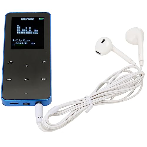 8G MP3 Player with Bluetooth, Noise Reduction Lossless Portable Mp4 Mp3 Player with Translation Dictionary, Electric Books, for Kids (Blue)