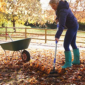72 inch Adjustable Garden Rake Leaf, Collect Loose Debris Among Delicate Plants, Lawns and Yards, Expandable Head from 15inch to 72 inch. Ideal Garden Rake Tools