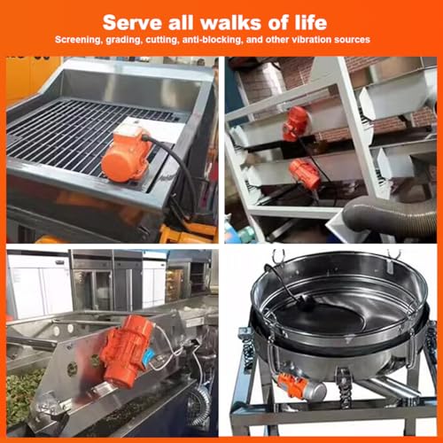 ATO AC 110V Concrete Vibrator Motor Adjustable Amplitude Low Noise Concrete Vibrating Motor Aluminum Alloy Vibrating Vibrators for Shaker Table,1 Phase 3600rpm with CE Certificate 100W