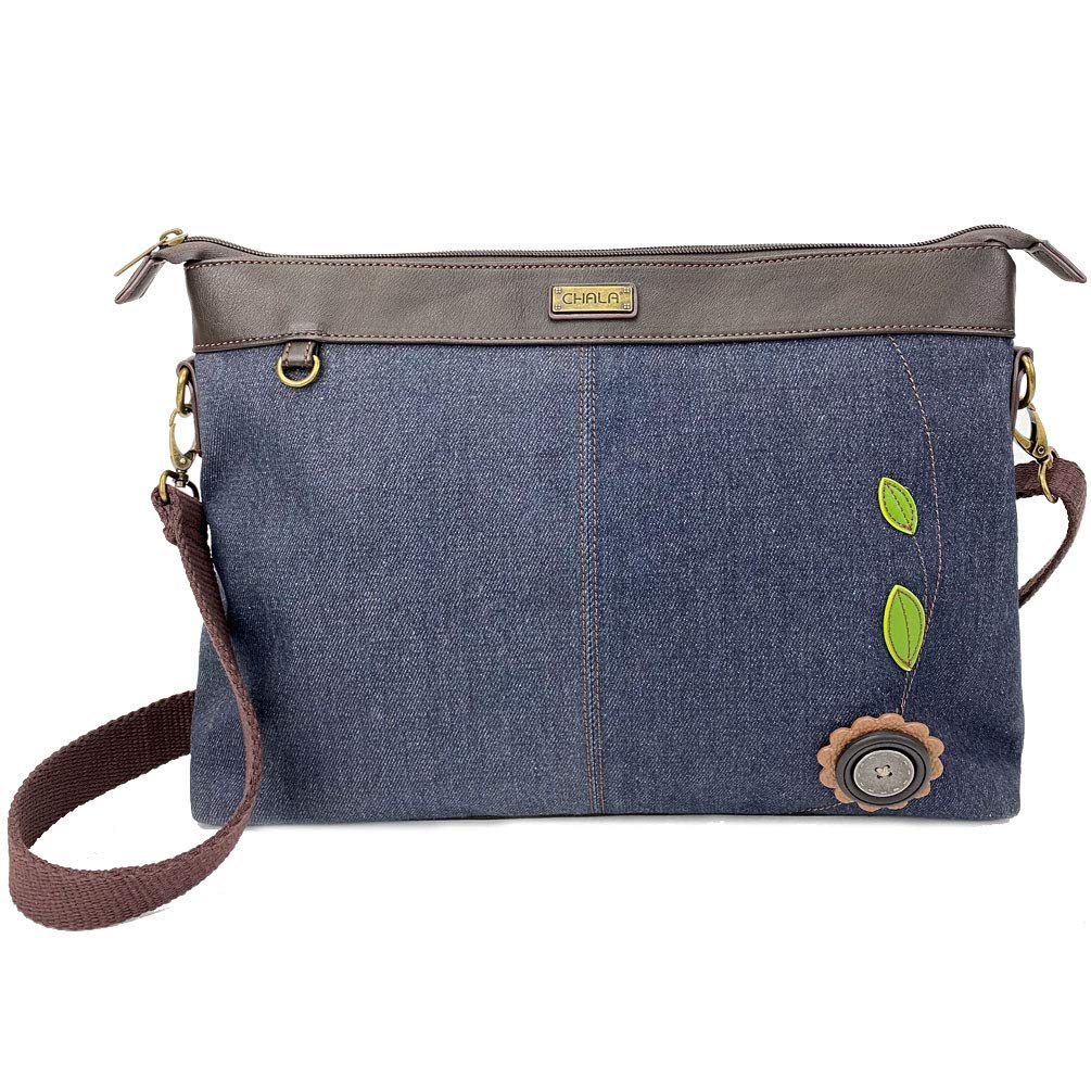 Chala Patch Cross-Body Canvas Messenger Bag- Owl-II (Mauve Red)