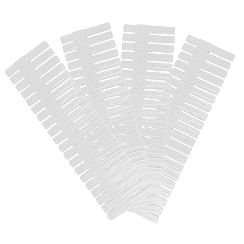 Strnek 4 Pcs Plastic Sock Organizer Grid Drawer Dividers Adjustable DIY Closet Separator Drawer Dividers for Purses,Ties,Tshirts,Pens,Bras,Sock,Underwear,Scarves(White Short)
