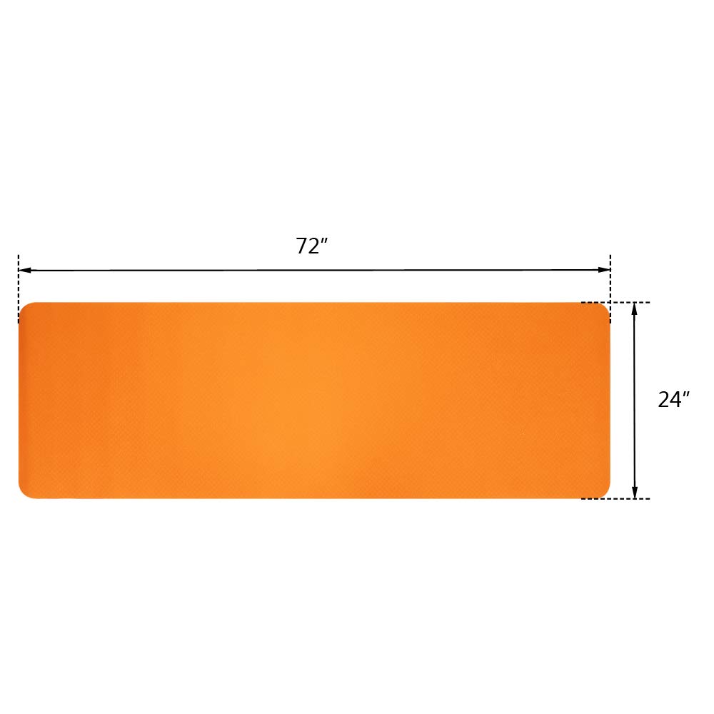 6mm Thick TPE Non-Slip Yoga Mat/Gym Mat (183x61x0.6cm) Orange