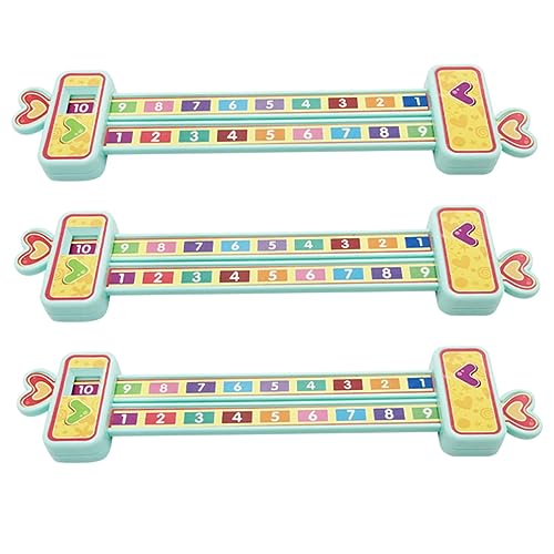 Ciieeo 3PCS Wooden Toys Wooden Puzzles Puzzles Puzzles Numbers Matching Toy Montessori Math Toy Early Educational Stationery Cartoon Teaching aids Material Ruler