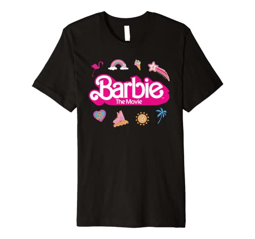 Barbie The Movie - Movie Logo Icons Premium T-Shirt