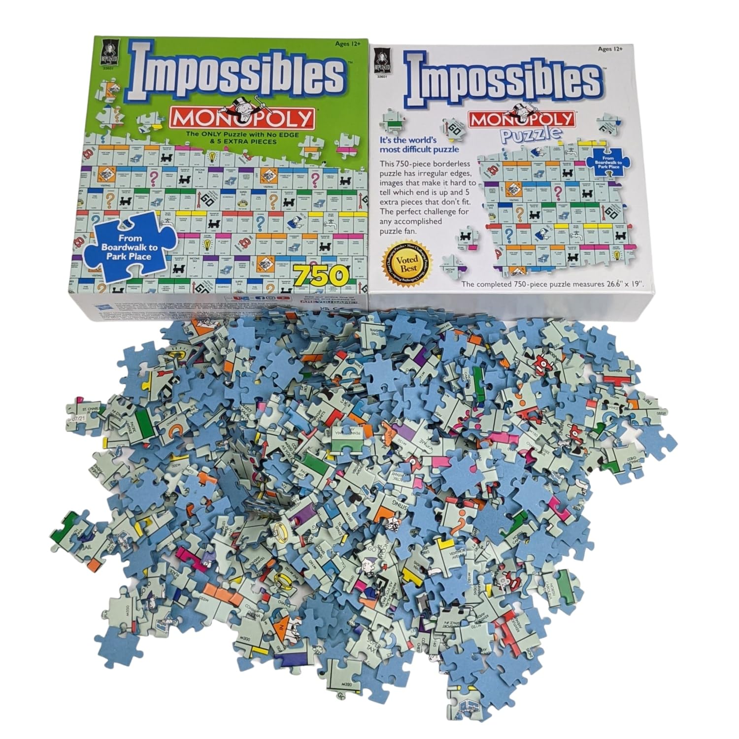 BePuzzled, Hasbro Monopoly Game Impossibles Puzzle, Based on The Classic Game of Monopoly, for Ages 15 and Up