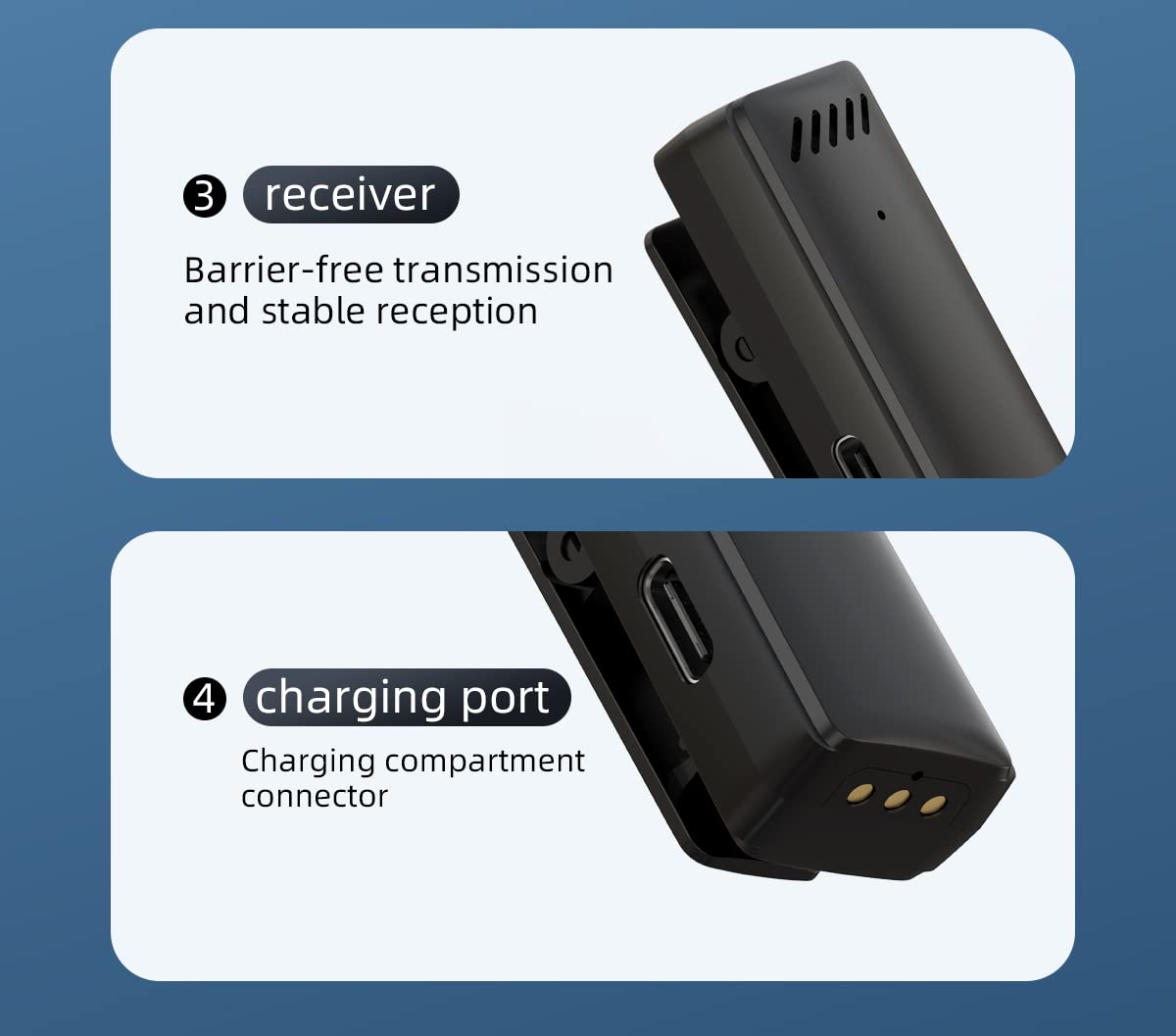 Aivica Wireless Lavalier Microphone for iPhone,iPad,2 Pack Mini Lapel Microphone with Charging Case for Video Recording YouTube Interview Vlog, Ultra-Low Delay, Noise Reduction, 6H Long-Lasting
