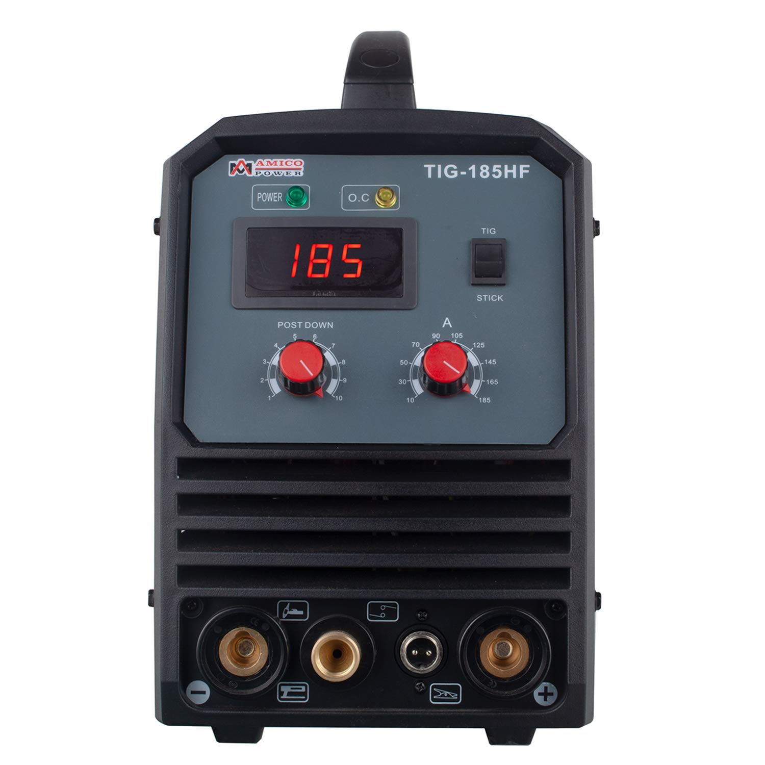 Amico TIG-185HF, 185-Amp TIG Stick DC Inverter Welder, 95~260V Wide Voltage Welding, 80% Duty Cycle.
