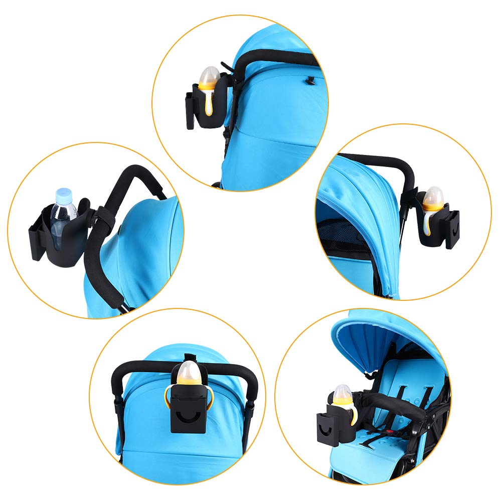 Accmor Stroller Cup Holder with Phone Holder, Bike Cup Holder, 2-in-1 Bottle Holder for Stroller, Bicycle, Wheelchair, Walker