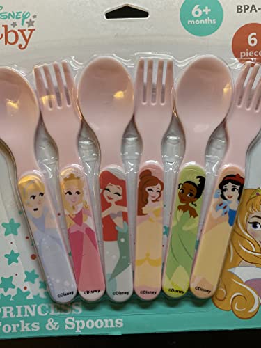 Disney Baby Princess Forks & Spoons 6 Piece Set