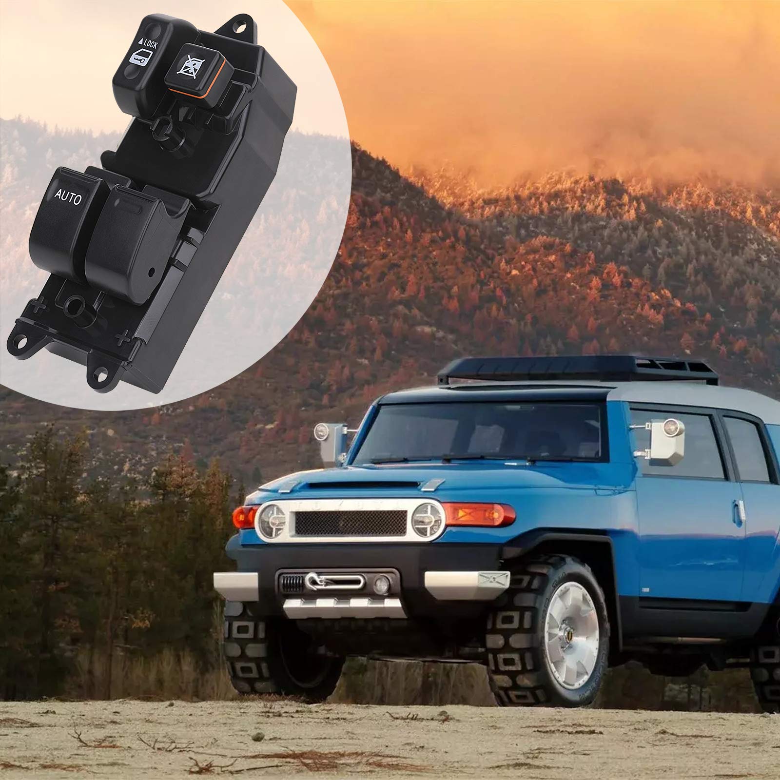 AiYiGu Power Window Switch Master Control Button Driver Side Compatible with Toyota Tundra 2000-2006/Tacoma 2001-2011/Sienna 98-01/Solara 99-03/FJ Cruiser 07-11 Replaces OEM 84820-08010 84820-10100A