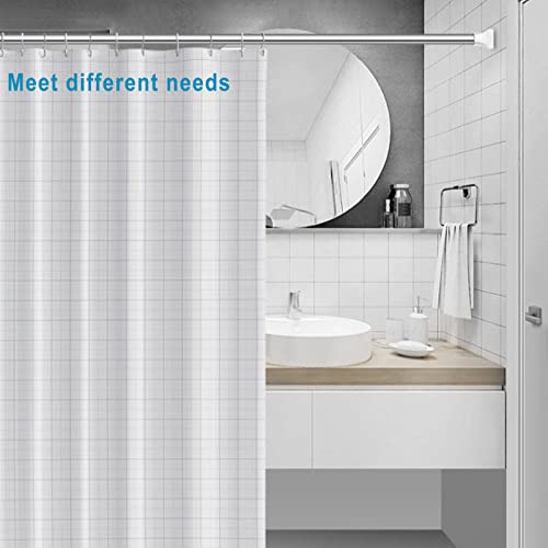 Closet Pole, Closet Rod with Telescopic Adjustment, with Wardrobe Rail Rod Pole Socket and Screws, Clothes Rod for Closet, Suitable for Wardrobes, Cabinets, Bathrooms, Balconies (35.4''-59.1'')