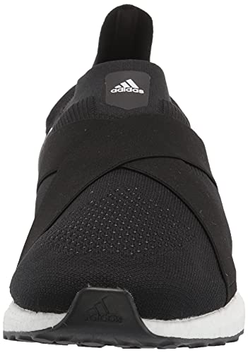 adidas Women's Ultraboost DNA Running Shoe, Black/Black/Acid Orange (Slip-on), 8.5