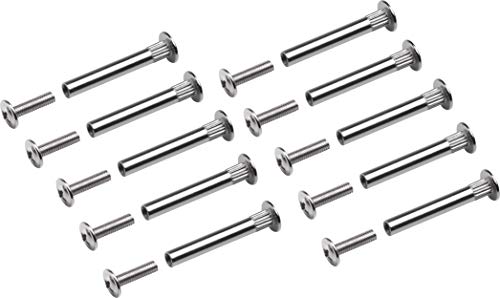 Metafranc Connecting Screws, M4 Thread, galvanised, 10 Pieces in a Set, Ideal for Connecting Furniture, Furniture Connector, Cabinet Connector, Furniture Screws, 361796