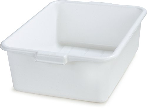 Carlisle FoodService Products N4401102 Comfort Curve™ Ergonomic Wash Basin Tote Box, 7" Deep, White