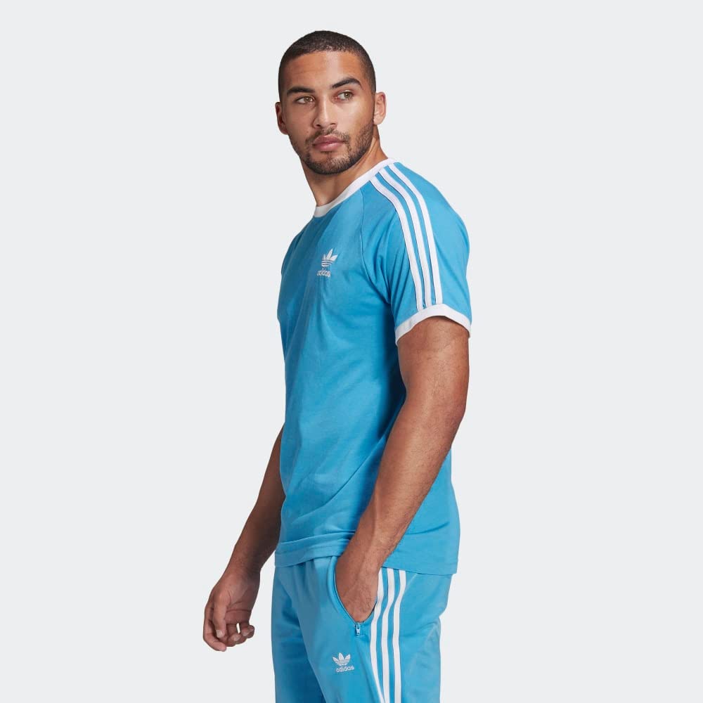 adidas Originals Men's Adicolor Classics Trace Tee, Sky Rush, Medium