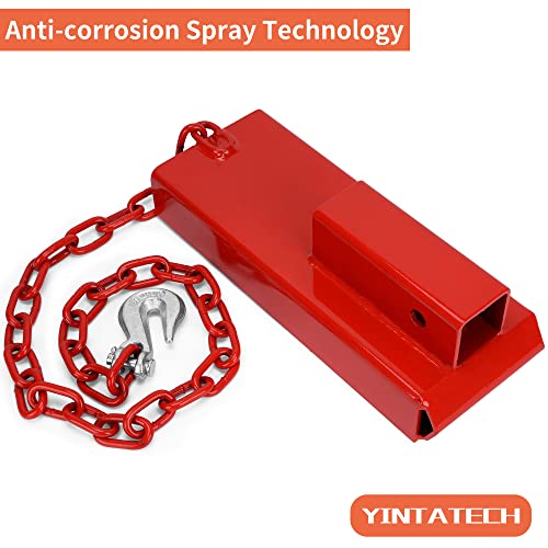 YINTATECH Forklift Hitch Receiver 2β Insert Pallet Forks Trailer Towing Adapter with Safety Chain