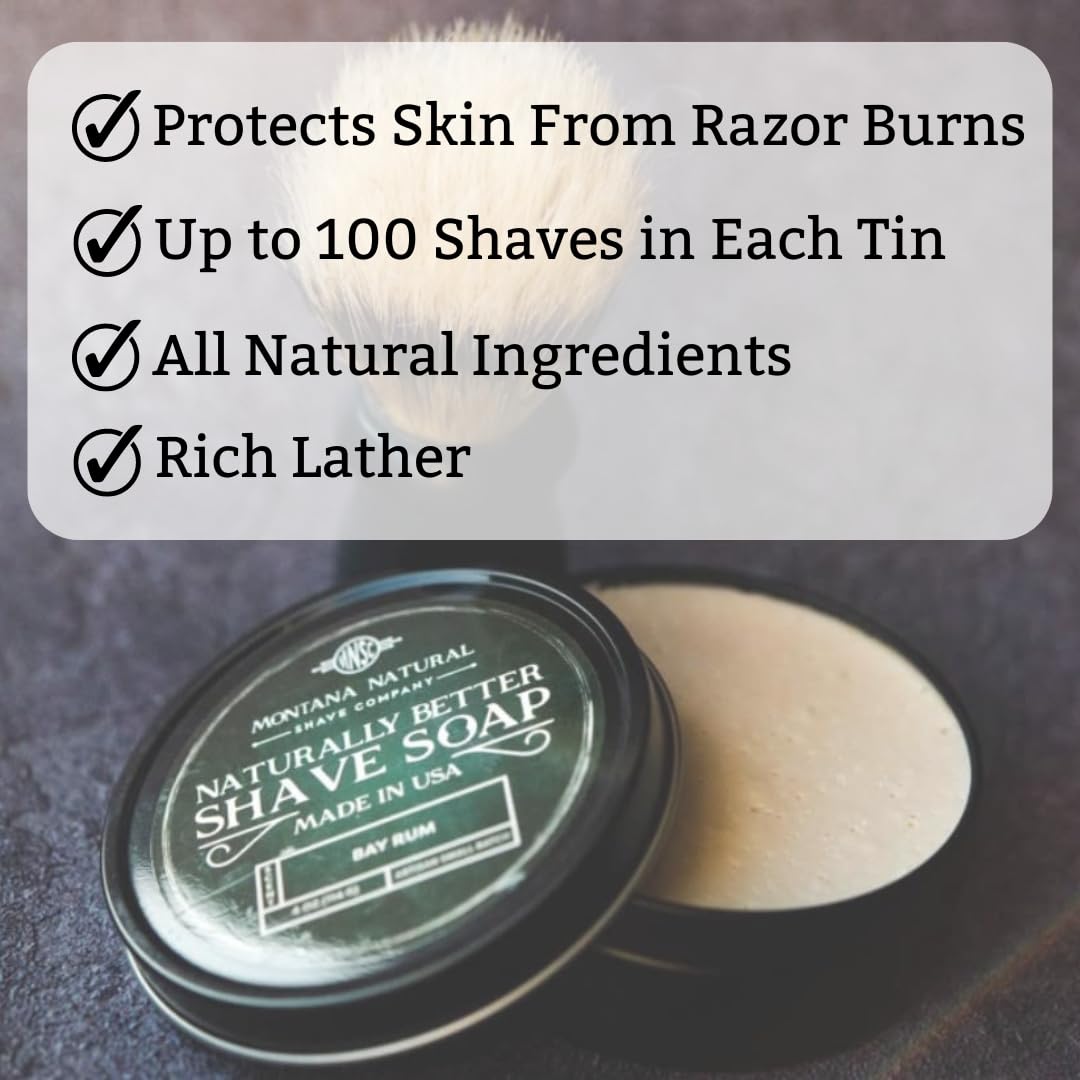 MNSC Unscented Artisan Small Batch Shave Soap for a Naturally Better Shave - Smooth Shave, Hypoallergenic, Prevent Nicks, Cuts, and Razor Burn, Handcrafted in USA, All-Natural, Plant-Derived.