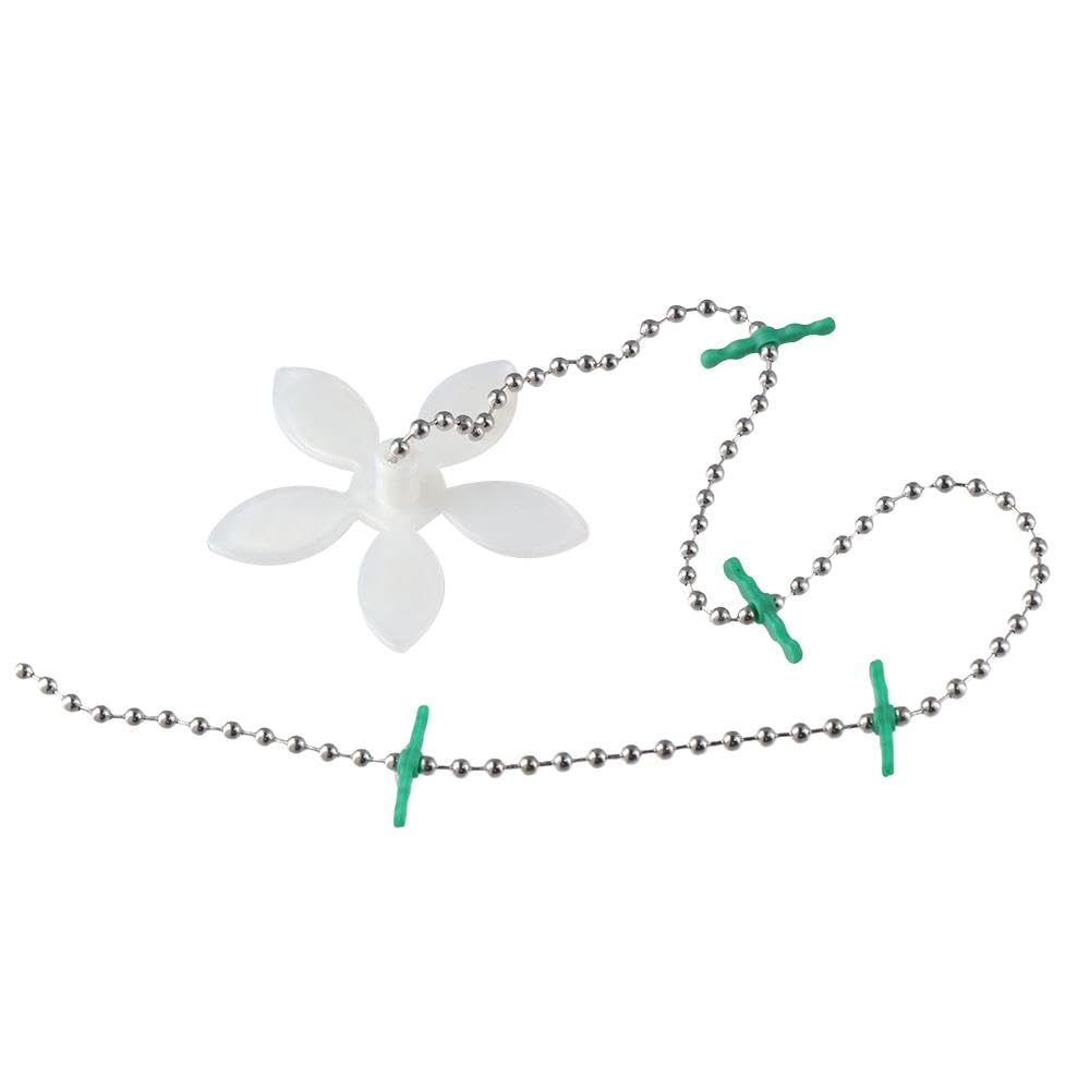 Urjumpea 10 Pack Shower Drain Sink Remover Flower Shape Hair Catchers Filter Chain Hook for Bathroom, Kitchen, Bathtub