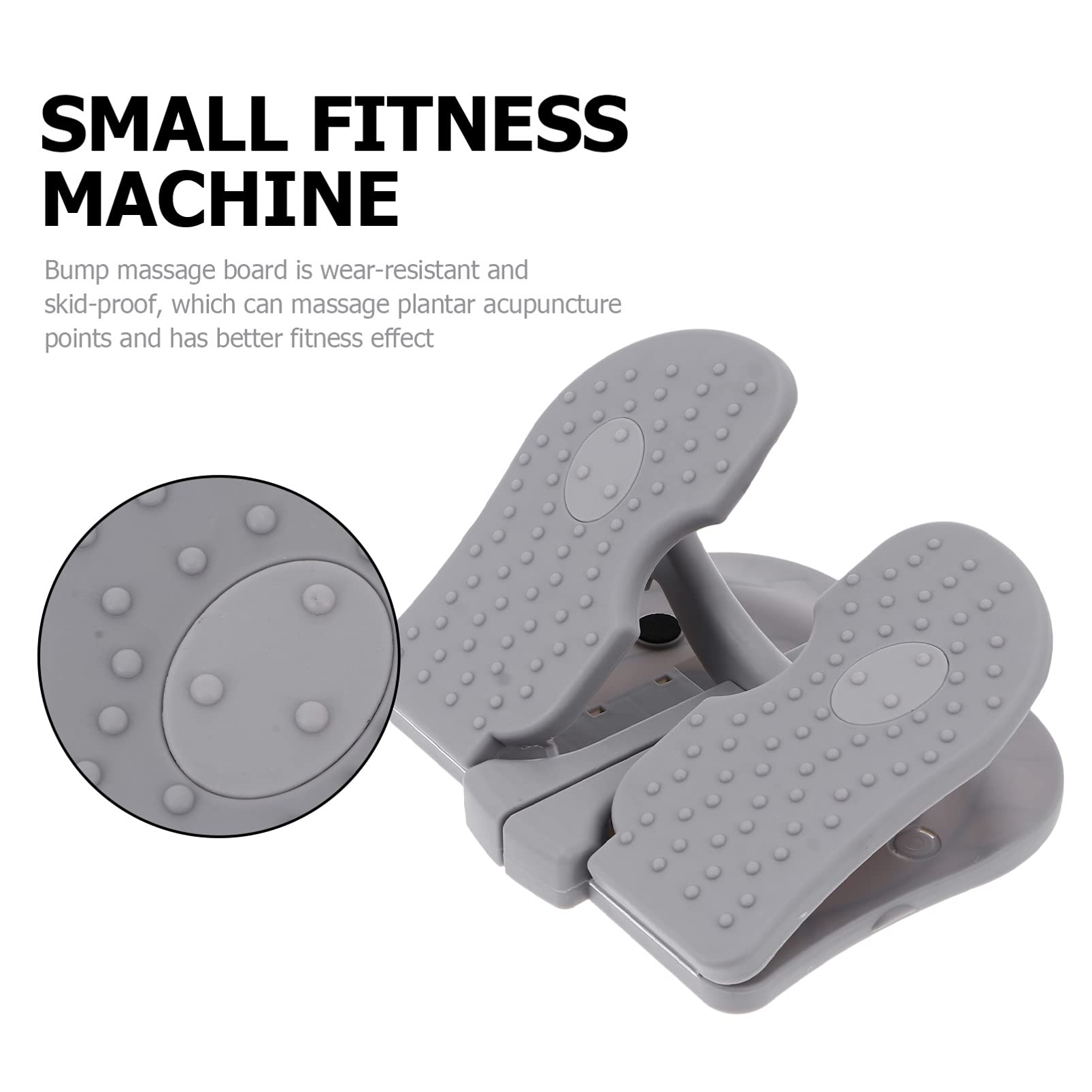 Abaodam Mini Stepper Under Desk Pedal Exerciser Sitting Stepper Folding Foot Peddle Physical Therapy Relieves Varicose Veins (Grey)