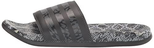 adidas Women's Adilette Comfort Slides Sandal, Core Black/Core Black/Almost Pink, 7