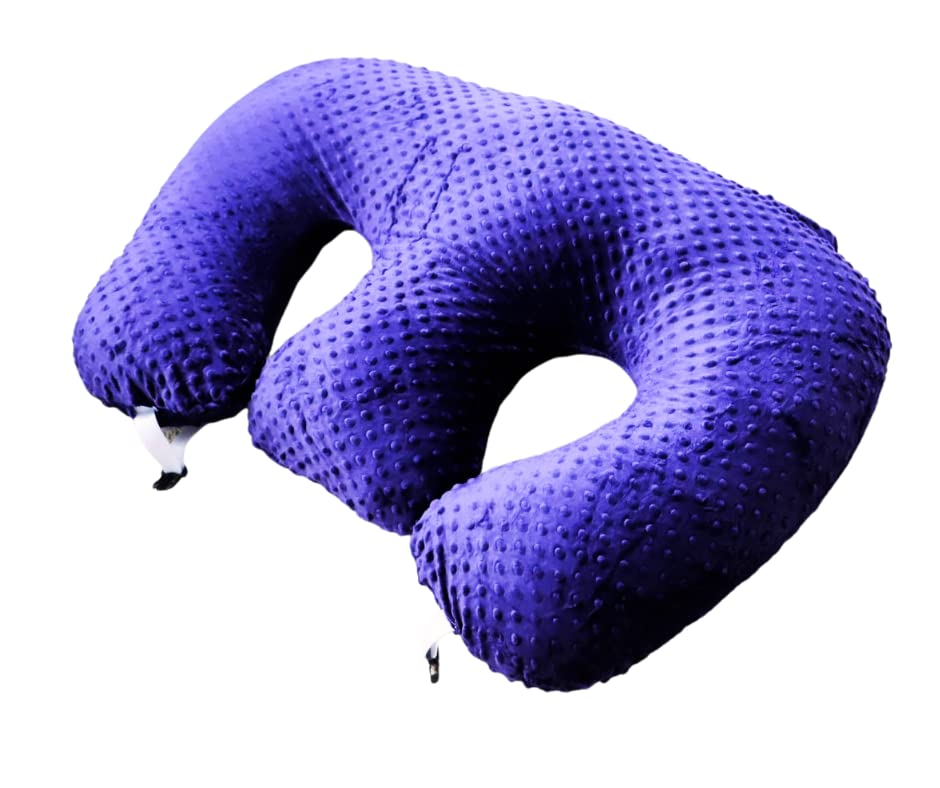 Twin Z The Pillow - Purple - 6 uses in 1 Twin Pillow ! Breastfeeding, Bottlefeeding, Tummy Time, Reflux, Support and Pregnancy Pillow! Contains no Foam!