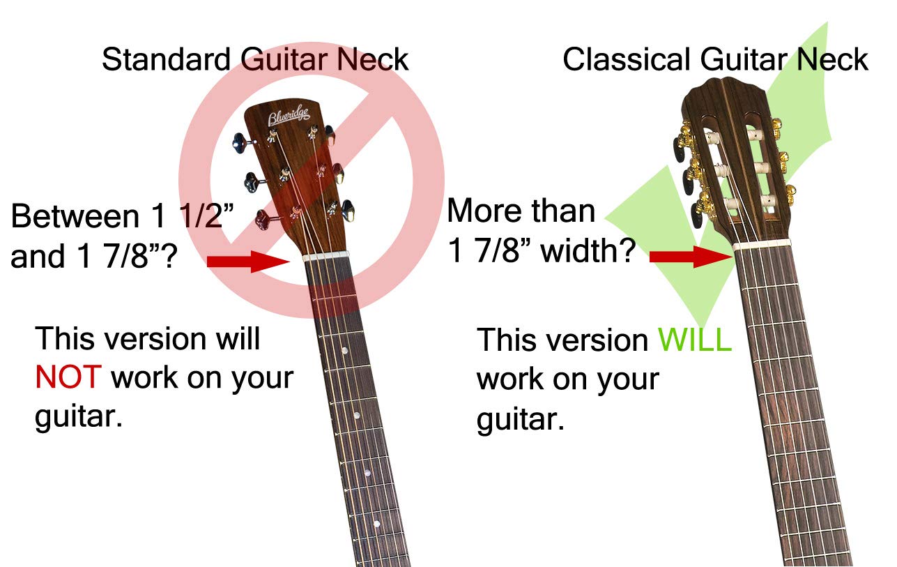 CLASSICAL Guitar Chord Buddy Learning System Teaching Aid with True Tune Clip-on Chromatic Tuner for Nylon-String, Wide-Neck Classic Guitars ChordBuddy Combo