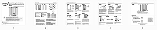 Carlson Extra Wide Walk Through Pet Gate with Small Pet Door, Includes 4-Inch Extension Kit, Pressure Mount Kit and Wall Mount Kit,White