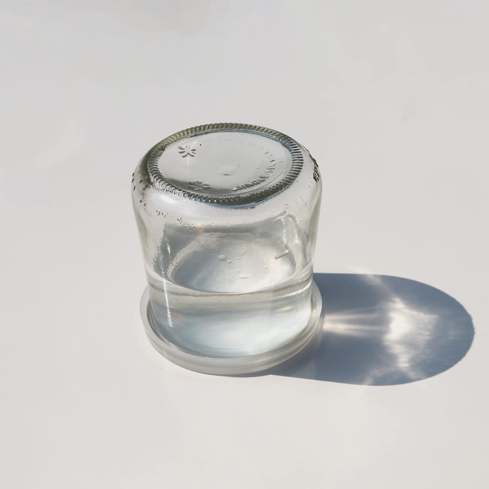 Yogurt Container Lids 24 pack Oui Lids and Bottle Label Not Included Canister Clear Plastic Yogurt Jar Lids Replacement Covers Lids Compatible with Oui Yogurt Jars (Blue)
