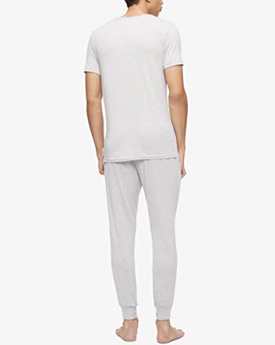 Calvin Klein Men's Ultra-Soft Modern Modal Lounge Crewneck T-Shirt, Grey Heather, Extra Large