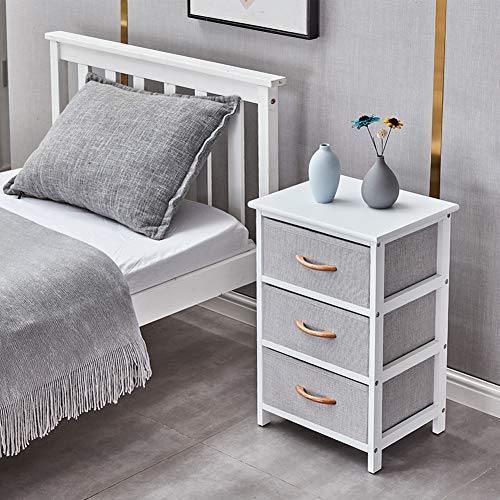 Nothers 3 Drawers Fabric Dresser Storage Organizer, Organizer Unit for Bedroom, Closet, Entryway,Living Room Furniture, Foom Decor,Hallway - Light Grey