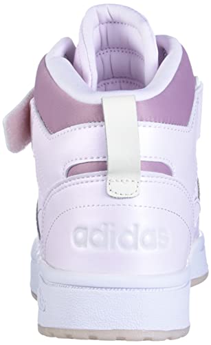 adidas Women's Postmove Mid Basketball Shoe, Almost Pink/Silver Metallic/Magic Mauve, 7